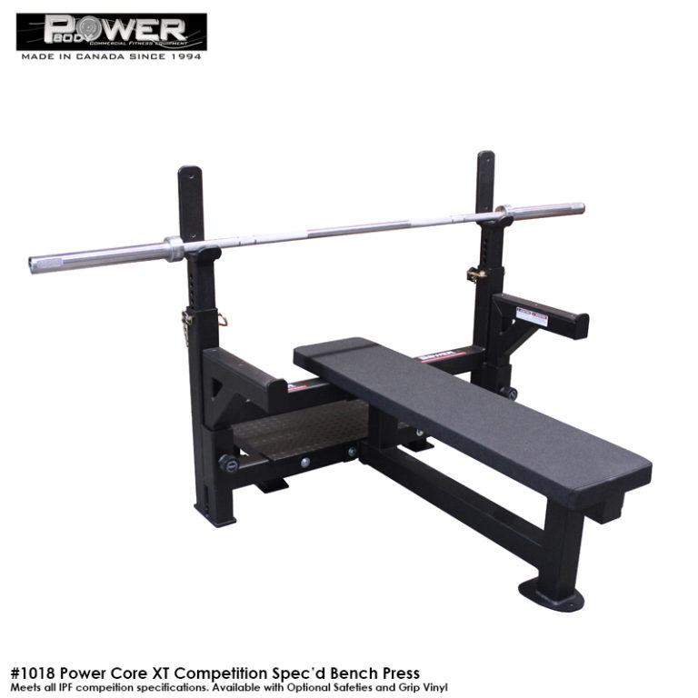 #1018 POWER CORE ELITE COMPETITION FLAT BENCH PRESS WITH SAFETY | Power ...