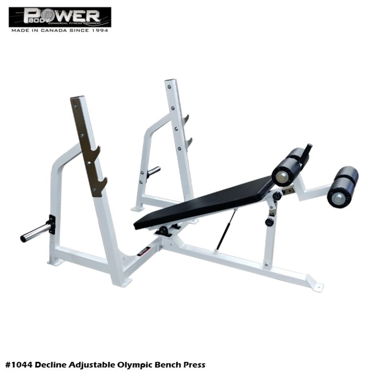 #1044 DECLINE ADJUSTABLE OLYMPIC BENCH PRESS | Power Body Fitness Inc.