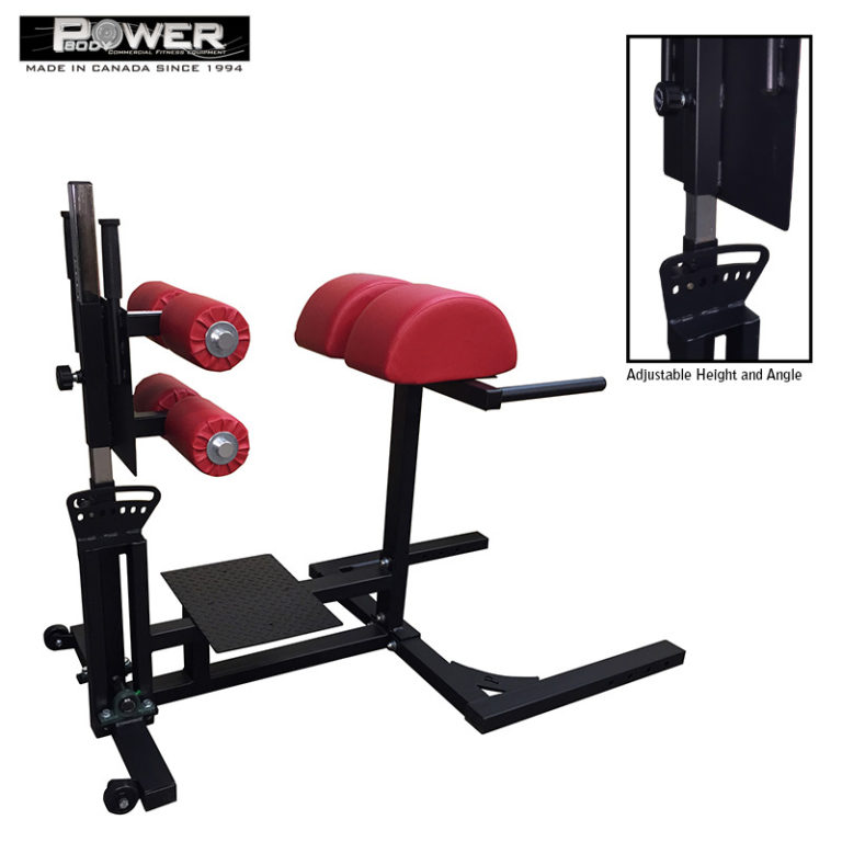 #1285 GLUTE HAM BENCH WITH ADJUSTABLE HEIGHT AND ANGLE | Power Body ...
