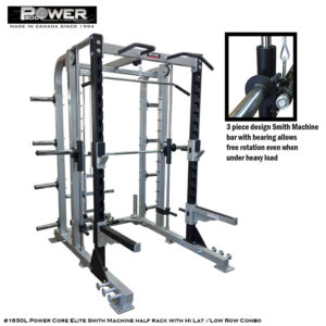 #1630L POWER CORE ELITE SMITH MACHINE/HALF RACK WITH HI LAT/LOW ROW ...