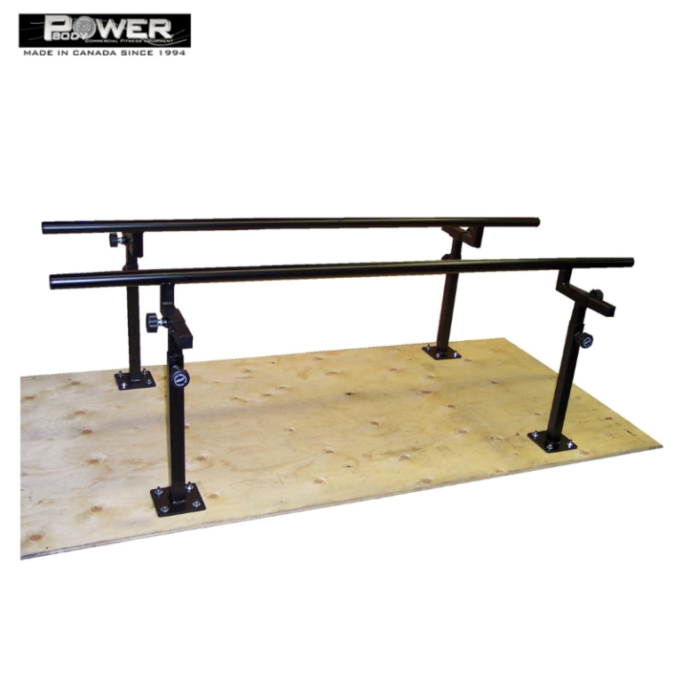 #962 ADJUSTABLE PARALLEL BARS WITH PLYWOOD BASE | Power Body Fitness Inc.